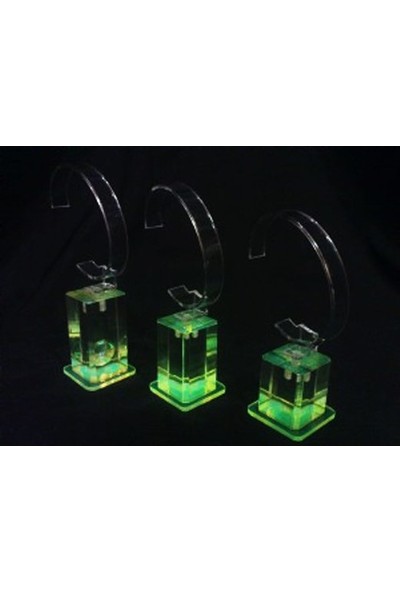 Stand Market Saat Standı 3'lü Set Pleksi Renkli Küp