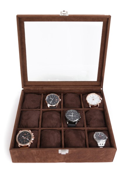 Stand Market Saat Kutusu 12'li Alcantra Stand Market Saat Kutusu 12'li Alcantra