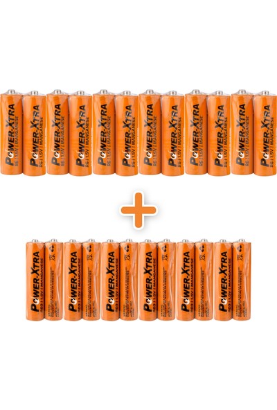 Power-Xtra 24'lü Özel Pil Paketi (12AA+12AAA)