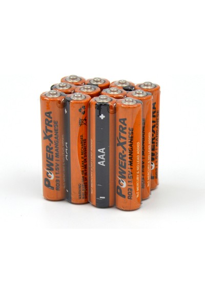 Power-Xtra R03 1.5V Aaa Manganez Ince Kalem Pil 12'li Paket Power-Xtra R03 1.5V Aaa Manganez Ince Kalem Pil 12'li Paket