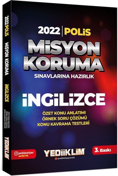 Yediiklim Yayınları 2022 Polis Misyon Koruma Sınavlarına Hazırlık Ingilizce Konu Anlatımı Yediiklim Yayınları 2022 Polis Misyon Koruma Sınavlarına Hazırlık Ingilizce Konu Anlatımı