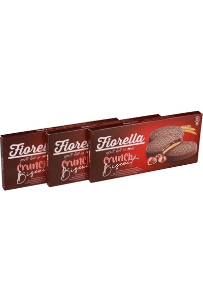 Elvan Fiorella Fındık Kremalı Çikolatalı Bisküvi 22,5 gr 3 Lü (3 Paket)