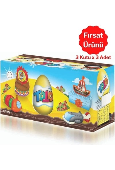 Elvan Sürpriz Çikolata Yumurta 20 gr 3'lü (3 Paket)