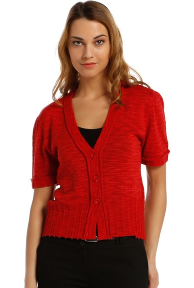 Solo Kısa Kollu Triko Örme Hırka Solo Kısa Kollu Triko Örme Hırka