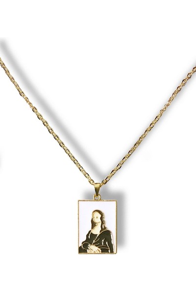 Lil'adore Mona Lisa Tablo Gold Kolye Lil'adore Mona Lisa Tablo Gold Kolye