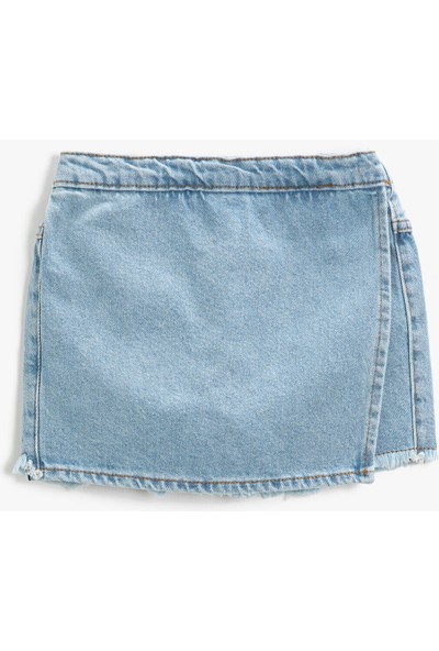 Koton Mini Kot Şort Etek Pamuklu