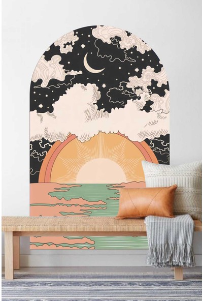 Piksel Grafik The Sun Will Rise Bohemian Duvar Sticker