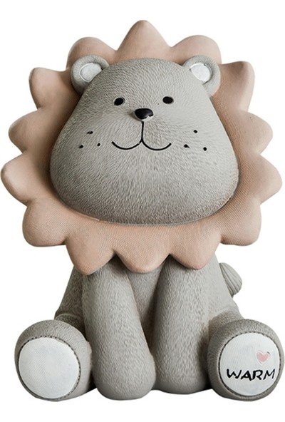 SLD Aslan Figürlü Kumbara -Gri (Yurt Dışından)