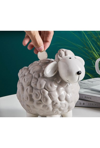 SLD Koyun Şekilli Kumbara -Beyaz (Yurt Dışından)