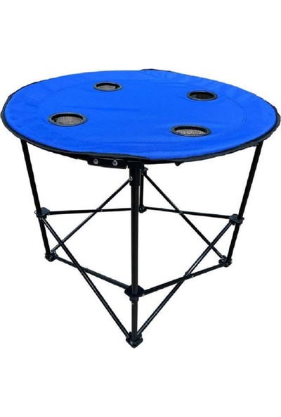 Dft Katlanır Yuvarlak Kamp Masası Çantalı