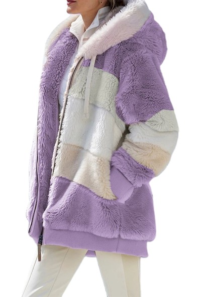 Vandor Girls Vandorgirls Kadın Peluş Polar Kapşonlu Kaban Dış Giyim Vandor Girls Vandorgirls Kadın Peluş Polar Kapşonlu Kaban Dış Giyim