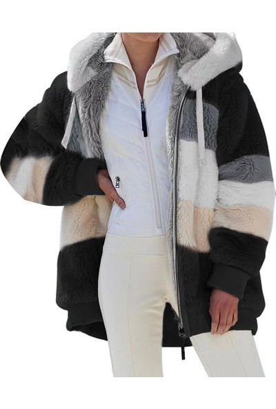 Vandor Girls Vandorgirls Kadın Peluş Polar Kapşonlu Kaban Dış Giyim Vandor Girls Vandorgirls Kadın Peluş Polar Kapşonlu Kaban Dış Giyim