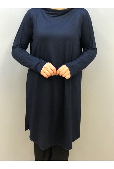 T'dee Kadın Uzun Kollu Boğaz Yaka Penye Bluz