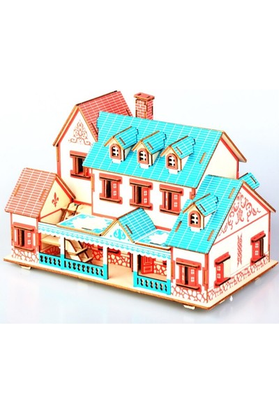 SLD Ev Şeklinde Yapı Kiti -Çok Renkli (Yurt Dışından)