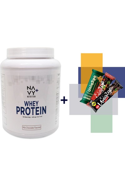 Navy Plus Nutrition Whey Protein Tozu 416 gr Sütlü Çikolata Aromalı + 3x Protein Bar Hediye Navy Plus Nutrition Whey Protein Tozu 416 gr Sütlü Çikolata Aromalı + 3x Protein Bar Hediye