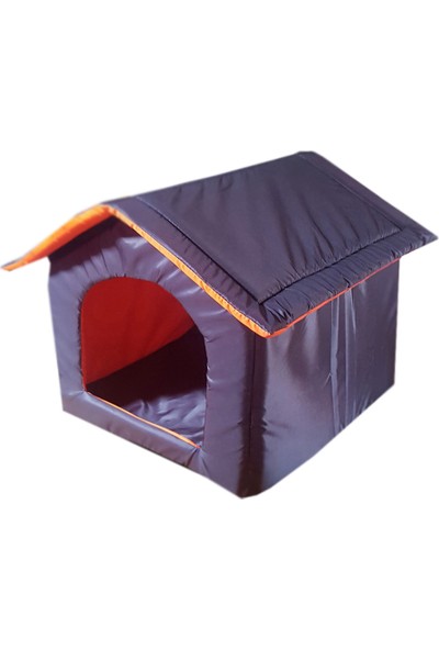 Binbirreyon Kedi Evi Kırma Çatılı Suya Dayanıklı Kedi Kulübesi UB001