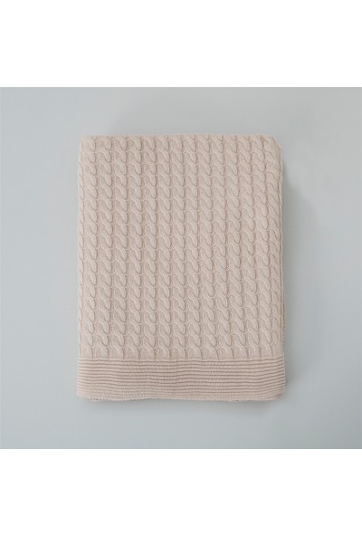 Chakra Derecho Çift Kişilik Battaniye 200X220 cm Bej