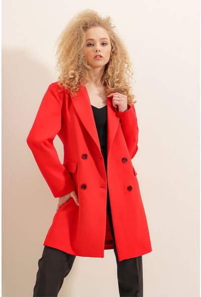 Hakke Peto Cepli Önü Düğmeli Ceket