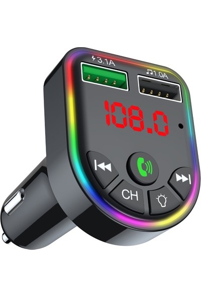 Hua3C F5 Araba Bluetooth 5.0 Mp3 Çalar Fm Verici Ses Alıcısı Çift USB Hızlı Şarj Desteği (Yurt Dışından) Hua3C F5 Araba Bluetooth 5.0 Mp3 Çalar Fm Verici Ses Alıcısı Çift USB Hızlı Şarj Desteği (Yurt Dışından)