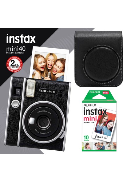Instax Mini 40 Fotoğraf Makinası ve Hediye Seti 3 Instax Mini 40 Fotoğraf Makinası ve Hediye Seti 3
