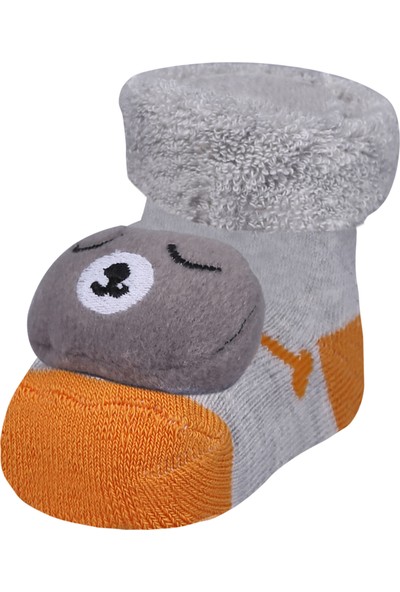 Bolero Oyuncaklı Erkek Bebek Çorabı Vizon 1-2 Yaş