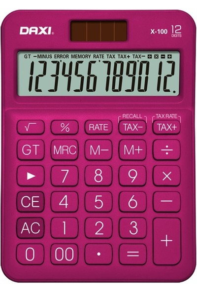 Daxi X-100 12 Haneli Hesap Makinesi Fuşya Daxi X-100 12 Haneli Hesap Makinesi Fuşya
