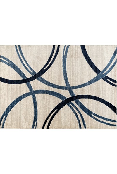 Madame Coco Garen Halı - Bej / Lacivert - 160 x 230 cm
