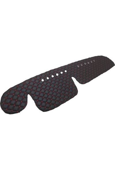 Renault 9 Fairway Göğüs Halısı Siyah-Kırmızı Suni Deri