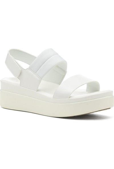 Nine West Dreda 2fx Beyaz Kadın Kalın Taban Sandalet