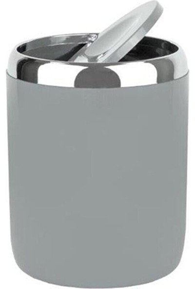 Primanova Lima Çöp Kovası Krom Dekorlu - Gri Primanova Lima Çöp Kovası Krom Dekorlu - Gri
