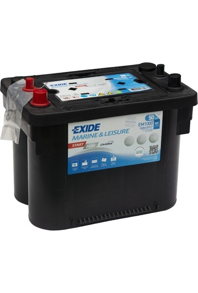 Akü Exıde EM1000 12V 50 Ah 800A Start Agm Maxxima/orbital Starter Black G34 260×173×206 Akü Exıde EM1000 12V 50 Ah 800A Start Agm Maxxima/orbital Starter Black G34 260×173×206