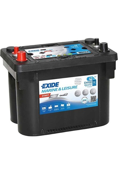 Exide Akü Exıde EM900 12V 42 Ah 700A Start Agm Maxxima/orbital Starter Black G86 230×173×206 Exide Akü Exıde EM900 12V 42 Ah 700A Start Agm Maxxima/orbital Starter Black G86 230×173×206