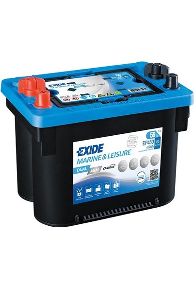Akü Exıde EP450 12V 50 Ah 750A Dual Agm Orbıtal Deep Cycle G34 260×173×206 Akü Exıde EP450 12V 50 Ah 750A Dual Agm Orbıtal Deep Cycle G34 260×173×206