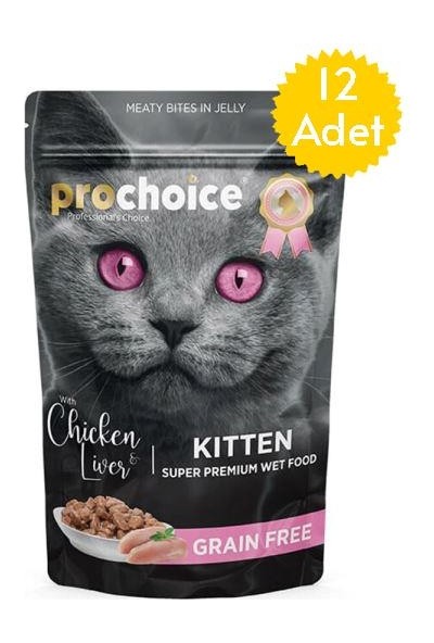 Prochoice Tavuk ve Ciğerli Yavru Kedi Konservesi 85 GRX12 Adet Prochoice Tavuk ve Ciğerli Yavru Kedi Konservesi 85 GRX12 Adet
