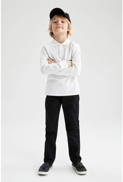 DeFacto Erkek Çocuk Regular Fit 23 Nisan Beş Cep Düz Paça Gabardin Pantolon W8714A622SM DeFacto Erkek Çocuk Regular Fit 23 Nisan Beş Cep Düz Paça Gabardin Pantolon W8714A622SM