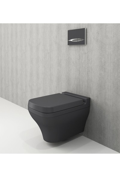 Bocchi Scala Asma Klozet ve Kapağı Mat Anrasit 1080-020-0128 Bocchi Scala Asma Klozet ve Kapağı Mat Anrasit 1080-020-0128