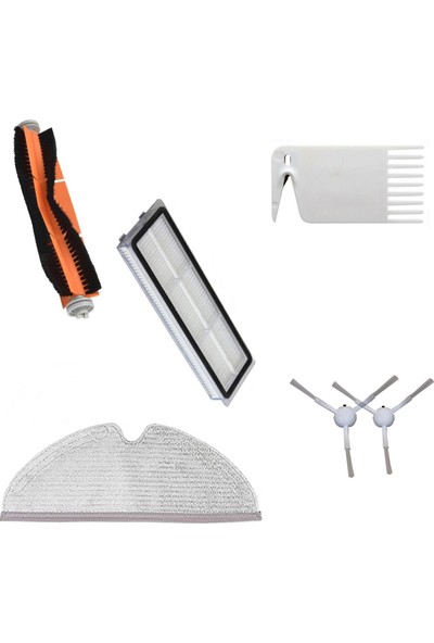 Xiaomi Mijia 1C Vacuum Mop Uyumlu 6 Parça Filtre Fırça Mop Tarak Seti Xiaomi Mijia 1C Vacuum Mop Uyumlu 6 Parça Filtre Fırça Mop Tarak Seti