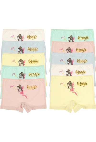 Donella 10'lu Girl Magic Baskılı Kız Çocuk Şort - 4271JH