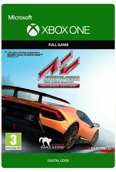 Assetto Corsa Ultimate Edition Xbox One ve Xbox Series X|s Assetto Corsa Ultimate Edition Xbox One ve Xbox Series X|s