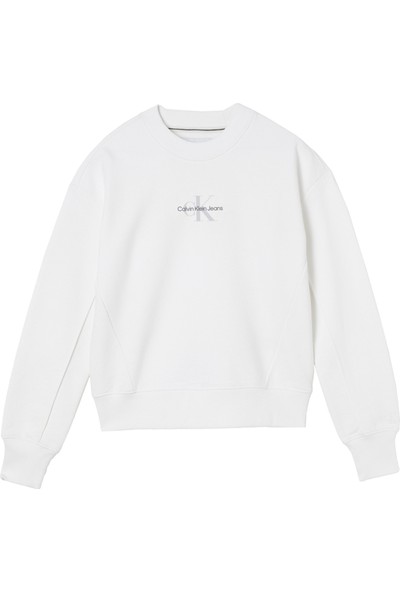 Calvin Klein J20J217734YAF Bisiklet Yaka Normal Kalıp Beyaz Kadın Sweatshirt Calvin Klein J20J217734YAF Bisiklet Yaka Normal Kalıp Beyaz Kadın Sweatshirt