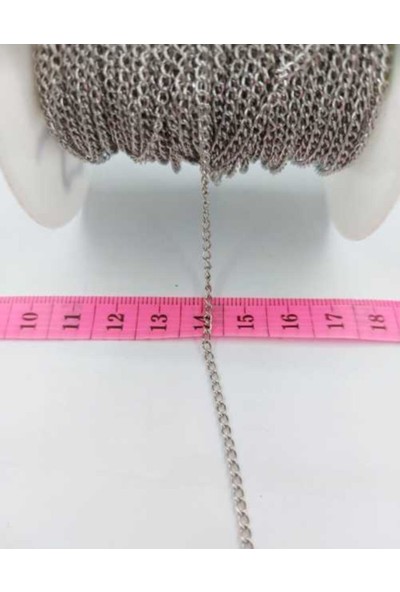 Ztt Zincir 0,6 mm Gümüş Renk Takı ve Kolye Yapımı 10 Metre Ztt Zincir 0,6 mm Gümüş Renk Takı ve Kolye Yapımı 10 Metre