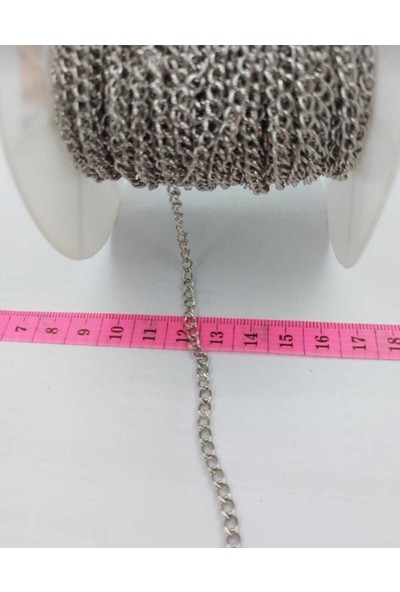 Ztt Zincir 1mm Gümüş Renk Takı ve Kolye Yapımı 10 Metre Ztt Zincir 1mm Gümüş Renk Takı ve Kolye Yapımı 10 Metre