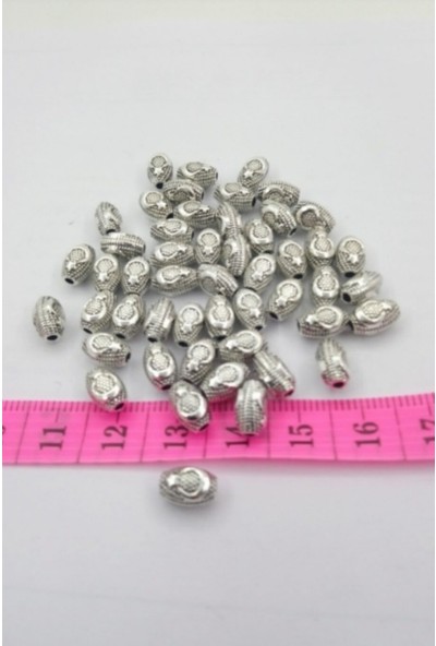 Ztt Metal Tesbih Püskül Arataş Aparatı 50 Adet Gümüş Renk