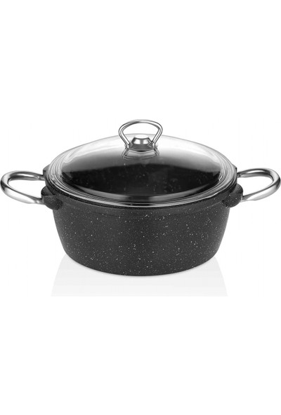 Taç Vision Döküm Derin Tencere 20 cm Siyah