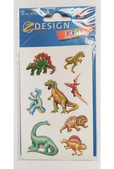 Avery Dinozorlar Sticker Seti - 3 Yaprak Avery Dinozorlar Sticker Seti - 3 Yaprak