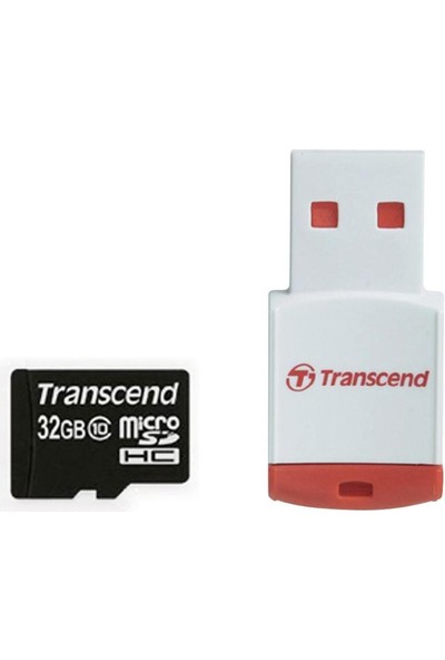 Transcend 32 GB Microsdhc Class 10 Card, 30MB/S + Okuyucu Transcend 32 GB Microsdhc Class 10 Card, 30MB/S + Okuyucu