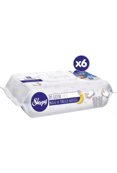 Sleepy Lavanta Yağlı Masaj ve Temizlik Islak Bebek Havlusu 6X40 (240 Yaprak)