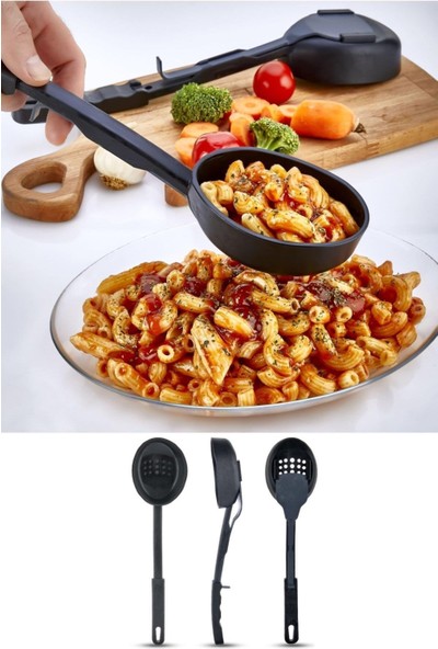 Pazariz 3 Fonksyionlu Pratik Kepçe,kevgir,kaşık Servis Seti Pazariz 3 Fonksyionlu Pratik Kepçe,kevgir,kaşık Servis Seti