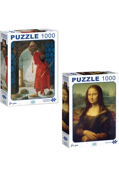 Ca Games Kaplumbağa Terbiyecisi -Mona Lisa 1000 Parça Puzzle 2'li Set Ca Games Kaplumbağa Terbiyecisi -Mona Lisa 1000 Parça Puzzle 2'li Set