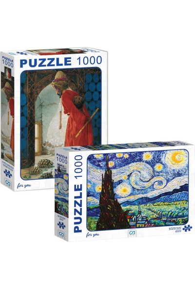 Ca Games Yıldızlı Gece - Kaplumbağa Terbiyecisi 1000 Parça Puzzle 2'li Set Ca Games Yıldızlı Gece - Kaplumbağa Terbiyecisi 1000 Parça Puzzle 2'li Set